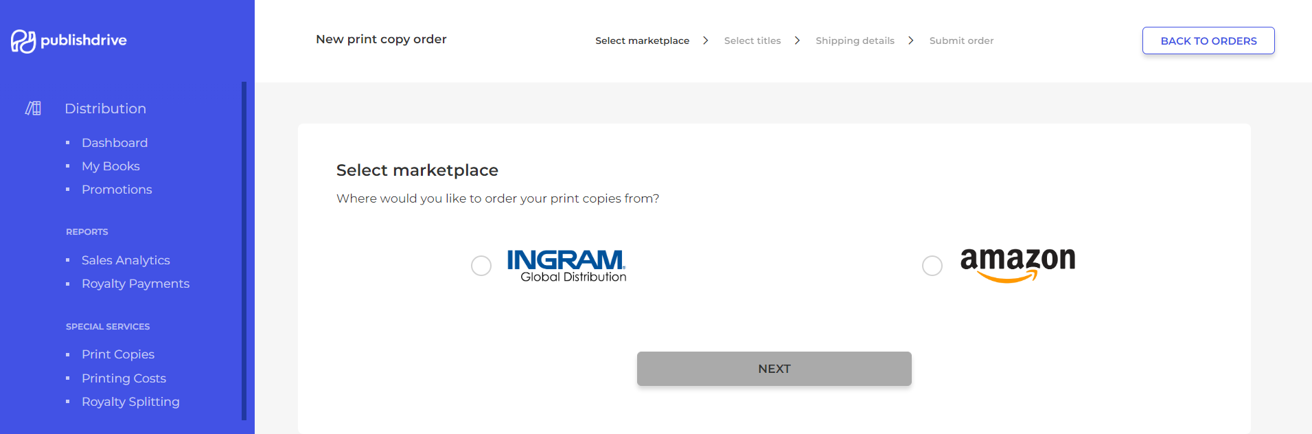 Print copy order (beta)